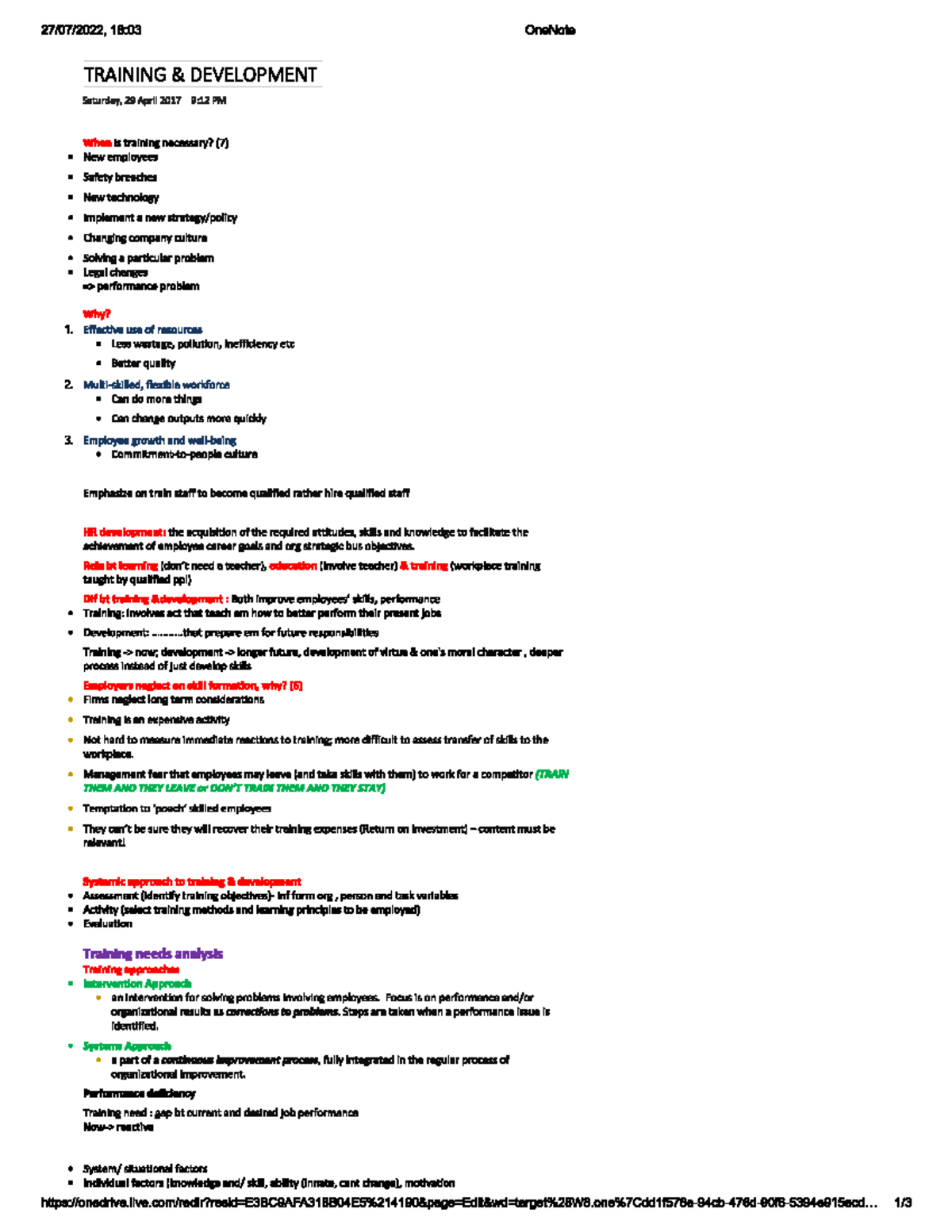 MGMT207 WEEK 8 Training & Development - MGMT207 - Studocu