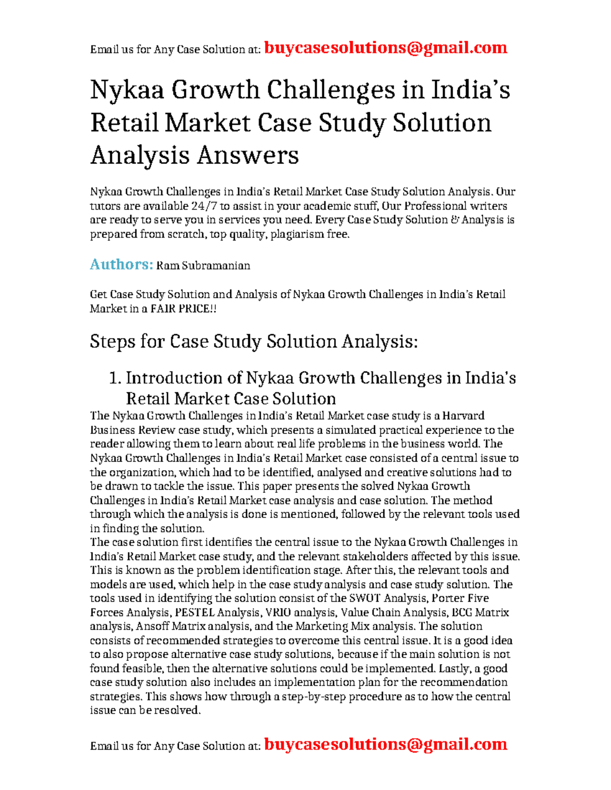 Case Solution Nykaa Growth Challenges in India’s Retail Market - Nykaa ...