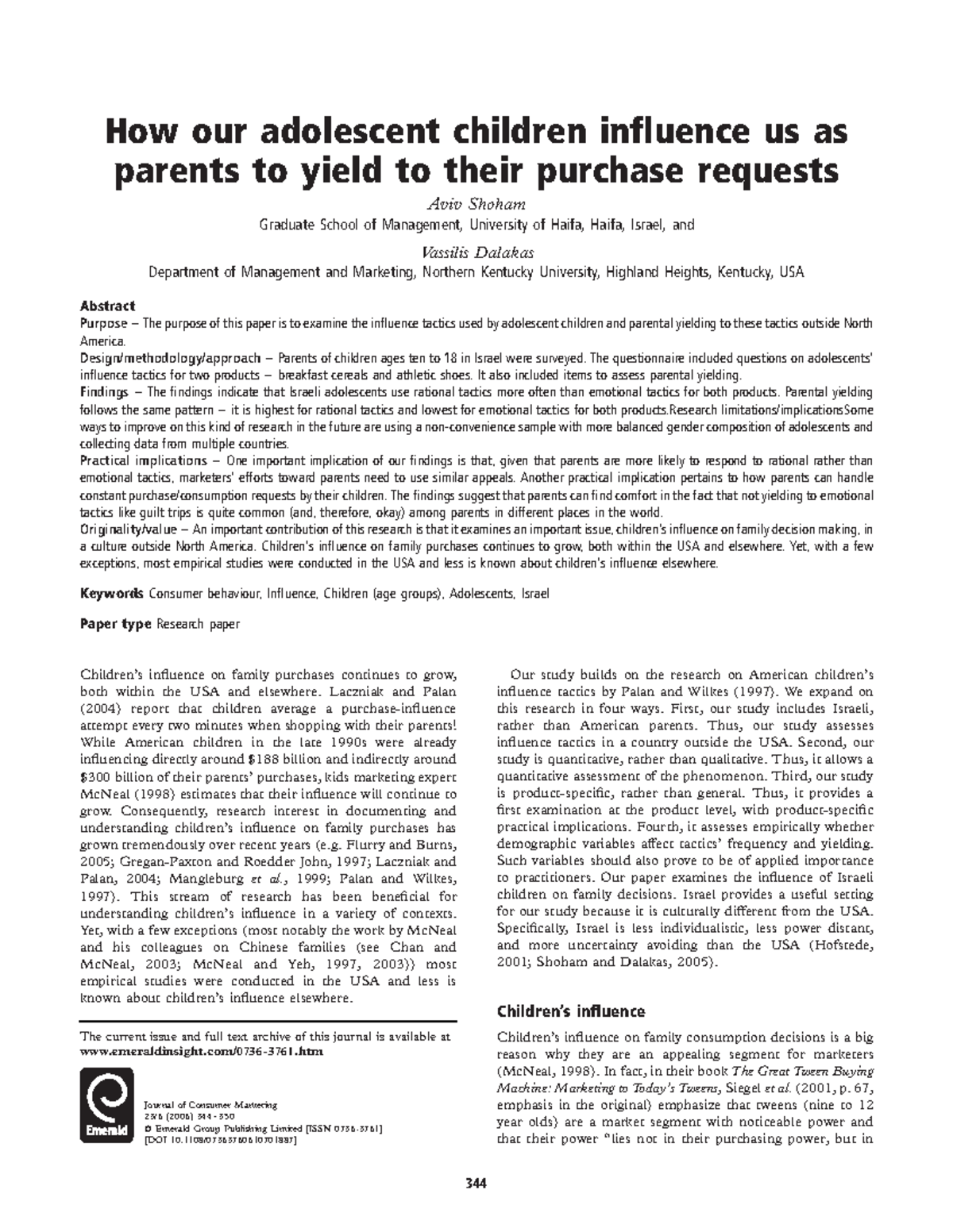 Art 4 - Notes - How our adolescent children influence us as parents to ...