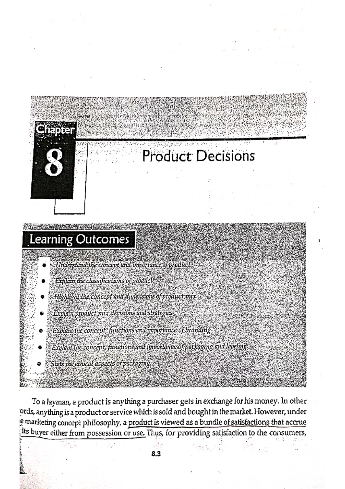 Chapter 8 product decision - 22518 - Studocu
