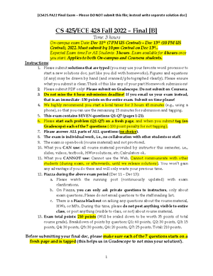 Hw2 - assignment - CS425 Fall 20 23 – Homework 2 (a.k. “Once upon a ...