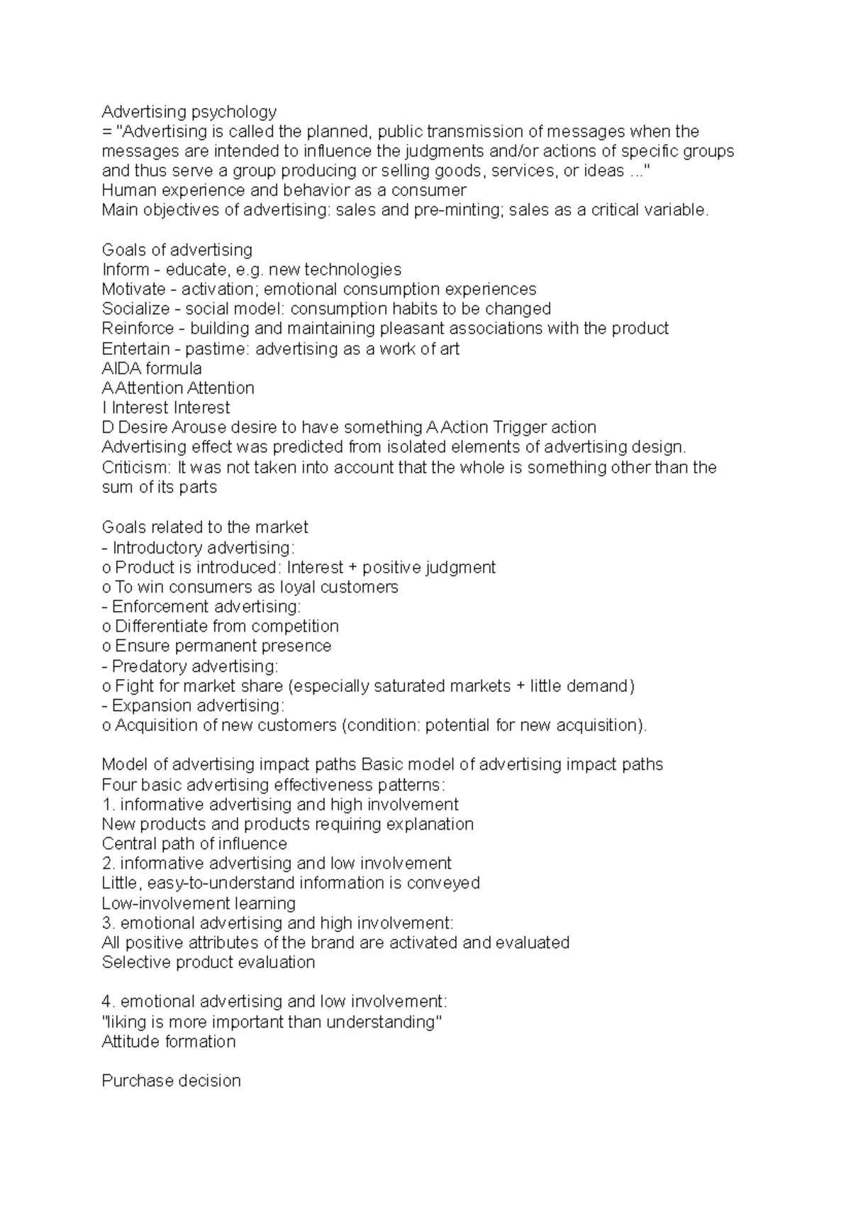 Advertising psychology - .." Human experience and behavior as a ...