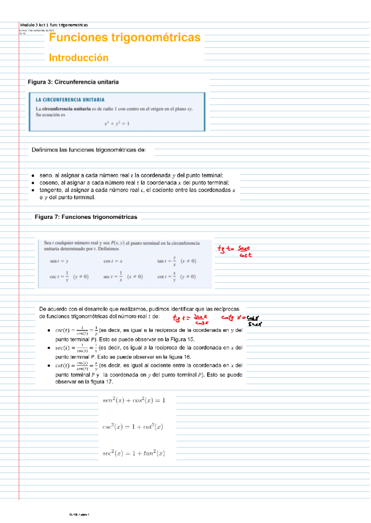 Modulo 3 lect 1 func trigonometricas 5 - Aprender en el siglo 21 - Modulo 3 lect 1 func - Studocu