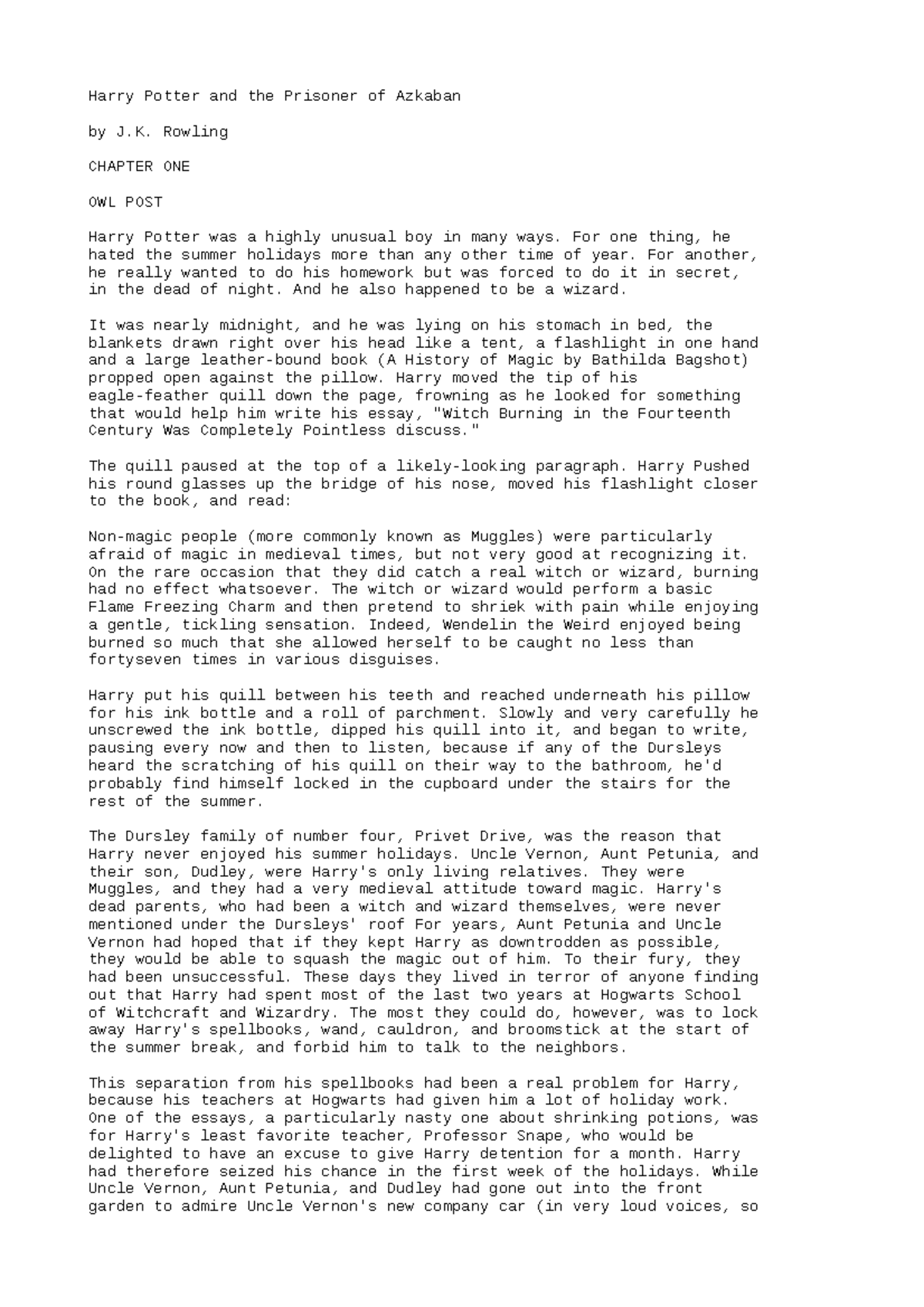 Harry 3 - Harry Potter and the Prisoner of Azkaban by J. Rowling ...