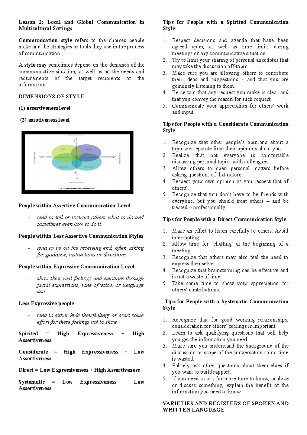Lesson 2 4 Purcom - Notes - Lesson 2: Local and Global Communication in ...