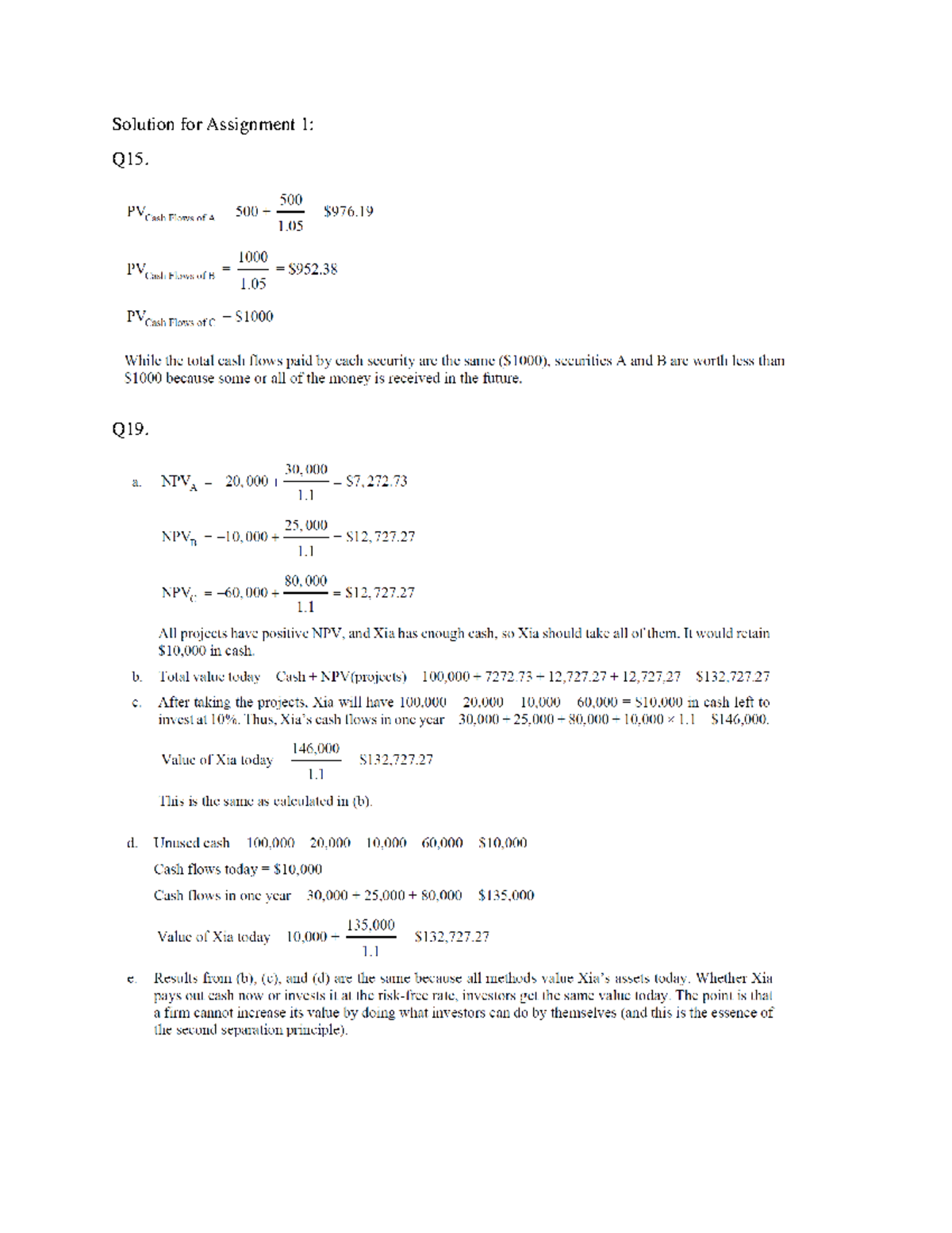 Assignment 1 Solution - N/A - Pols2250 - Solution for Assignment 1: Q15. Q19. - Studocu