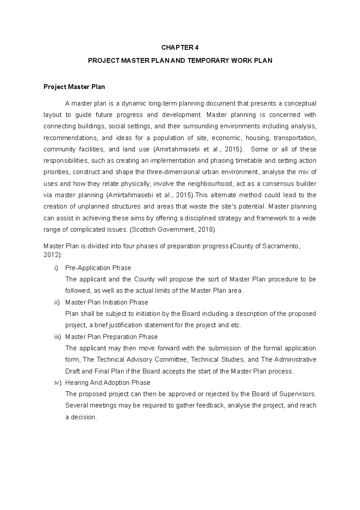 Project Master PLAN AND Temporary WORK PLAN CHAPTER 4 PROJECT MASTER project-master-plan-and-temporary-work-plan-chapter-4-project-master