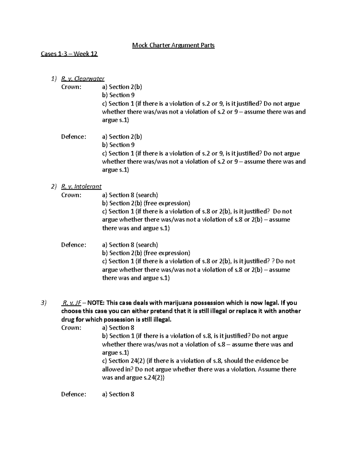 Mock Charter Argument Parts - Mock Charter Argument Parts Cases 1-3 ...