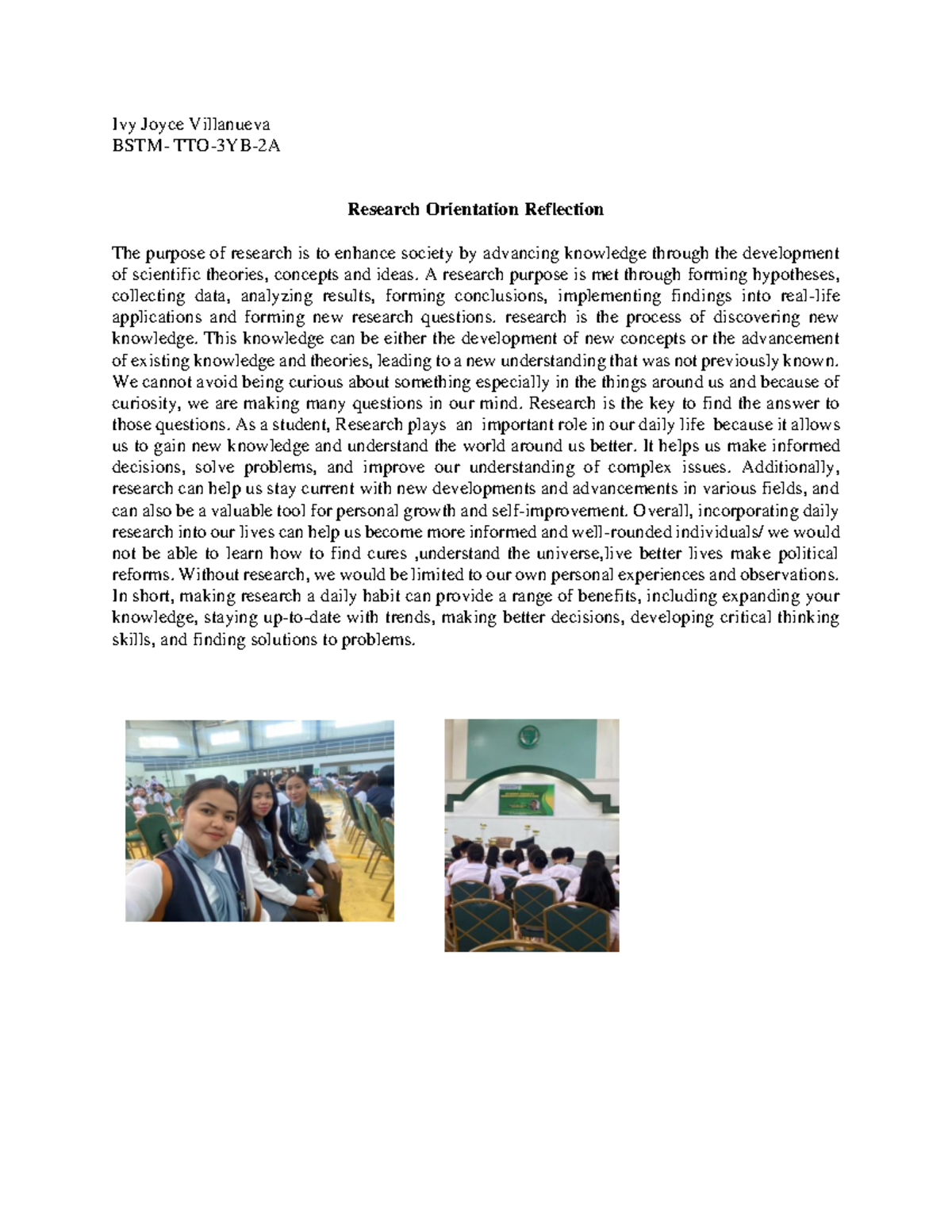 Research Reflection - NONE - Ivy Joyce Villanueva BSTM- TTO-3YB-2A ...