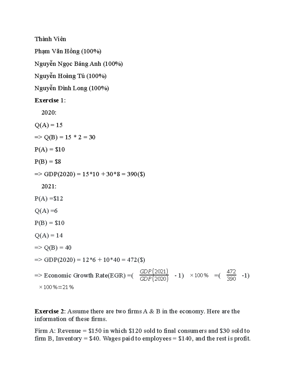 Quiz-Macro-2 Quiz Mar - Thành Viên Phạm Văn Hồng (100%) Nguyễn Ngọc ...