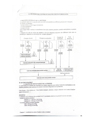Exercices - aide - contrôle de gestion - Studocu