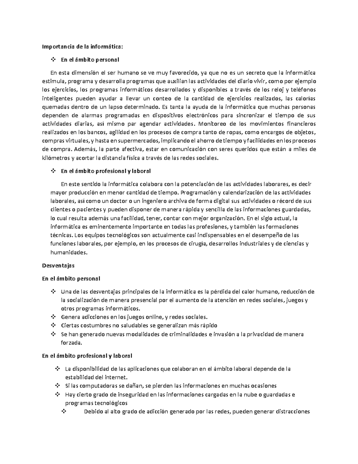 Importancia de la informática - Importancia de la inform·tica: En el ...