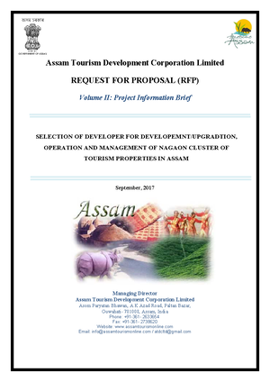 Tourism Development Project Proposal - - Studocu