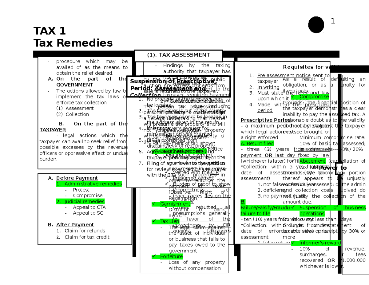 Installment Reporting of Income - 1 TAX 1 Tax Remedies Process Findings ...