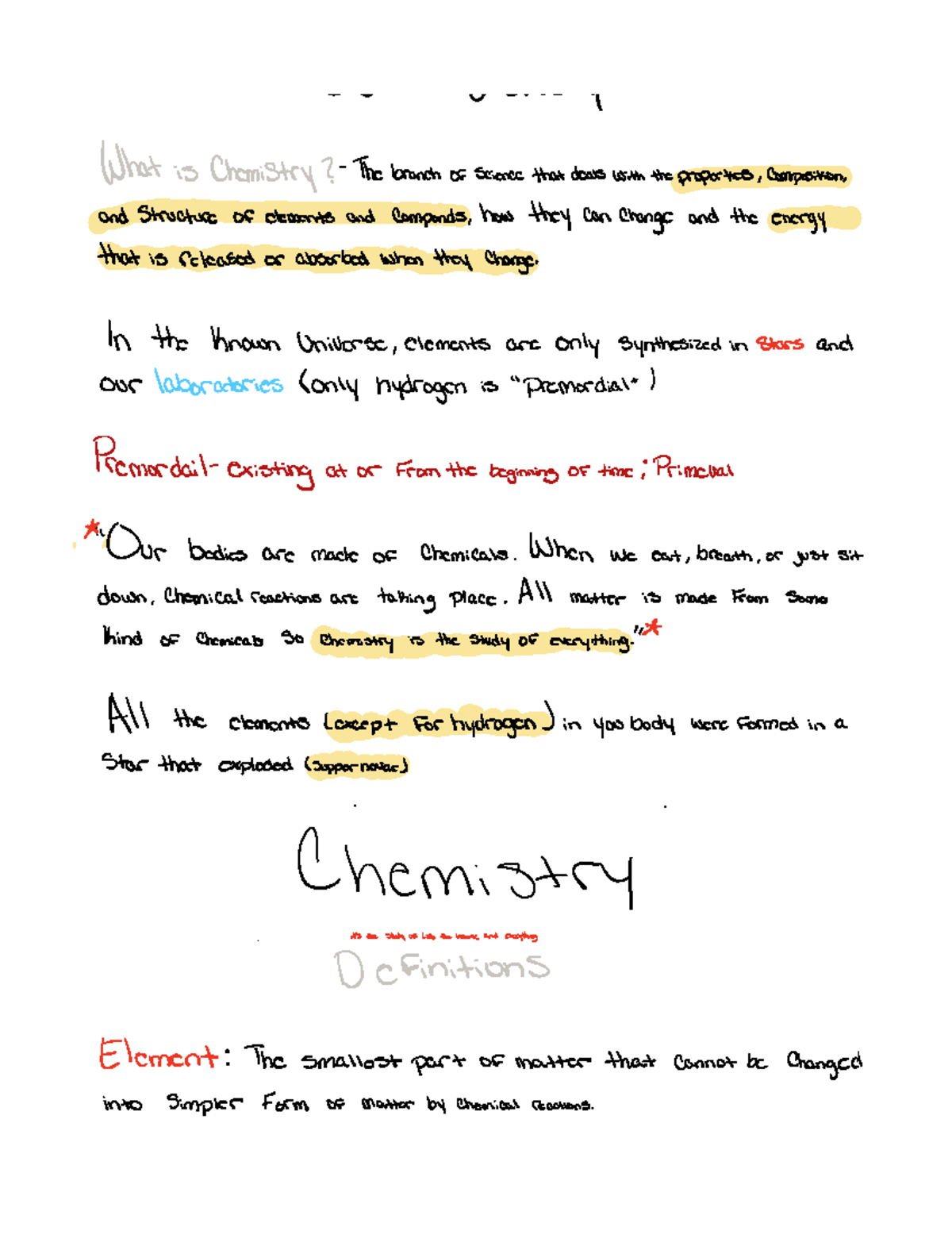 Chemistry - Chapter 1 notes dr.lake - Ge Cems y What is Chemistry ...