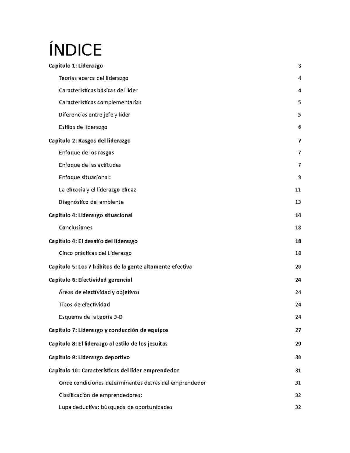 Negociación y liderazgo- Libre - Magnin - ÍNDICE Capítulo 1: Liderazgo ...