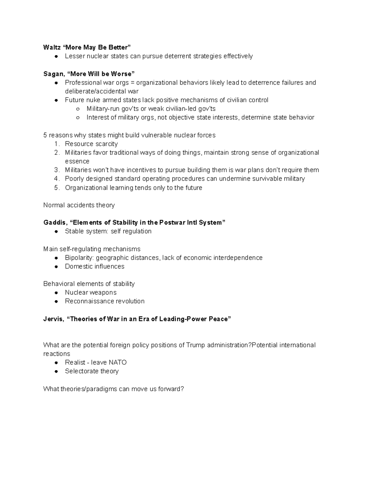 End of Cold War - Lecture notes on the end of the Cold War, Professor ...