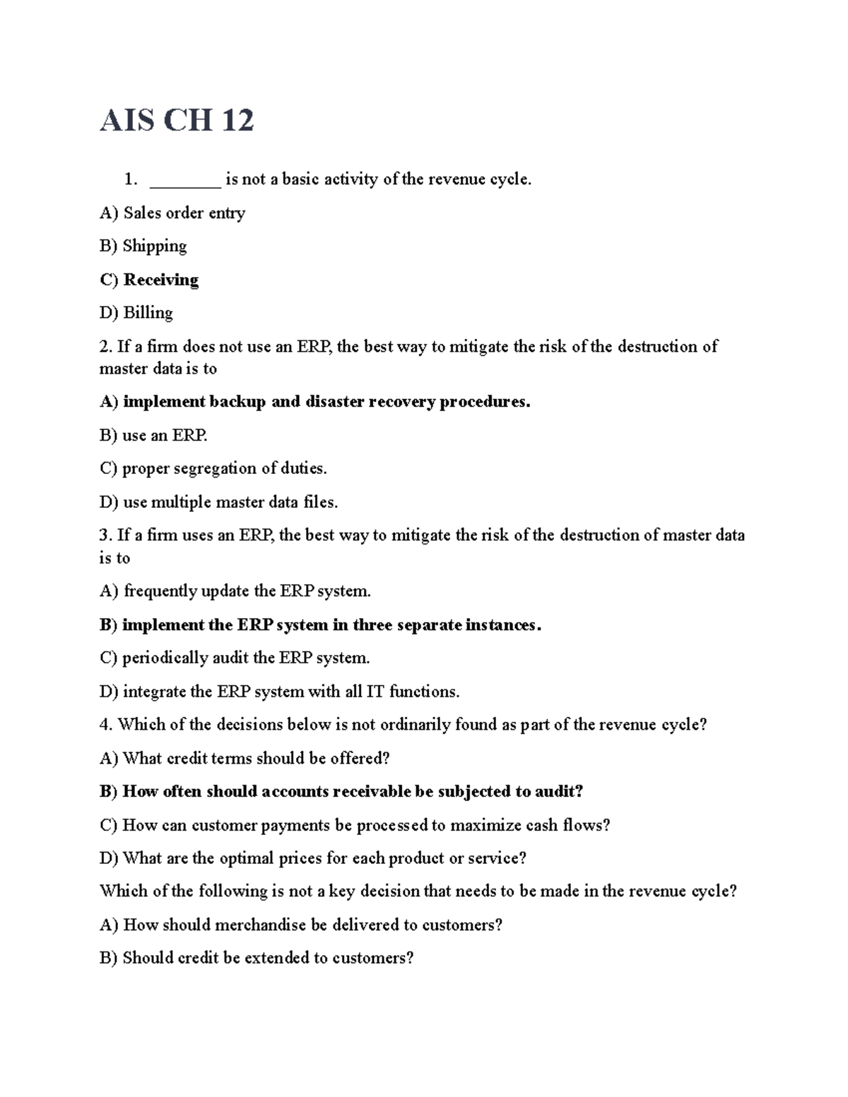 AIS CH 12 - AIS CH 12AIS CH 12AIS CH 12AIS CH 12AIS CH 12AIS CH 12 - AIS CH 12 ________ is not a ...