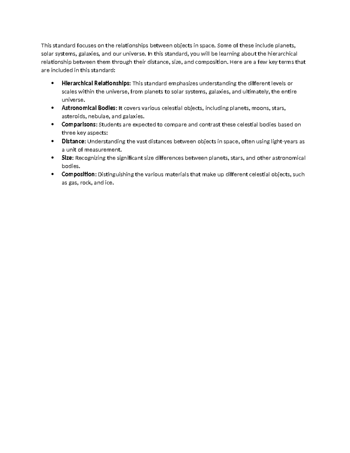 SC.8.E - Science Standard - This standard focuses on the relationships ...