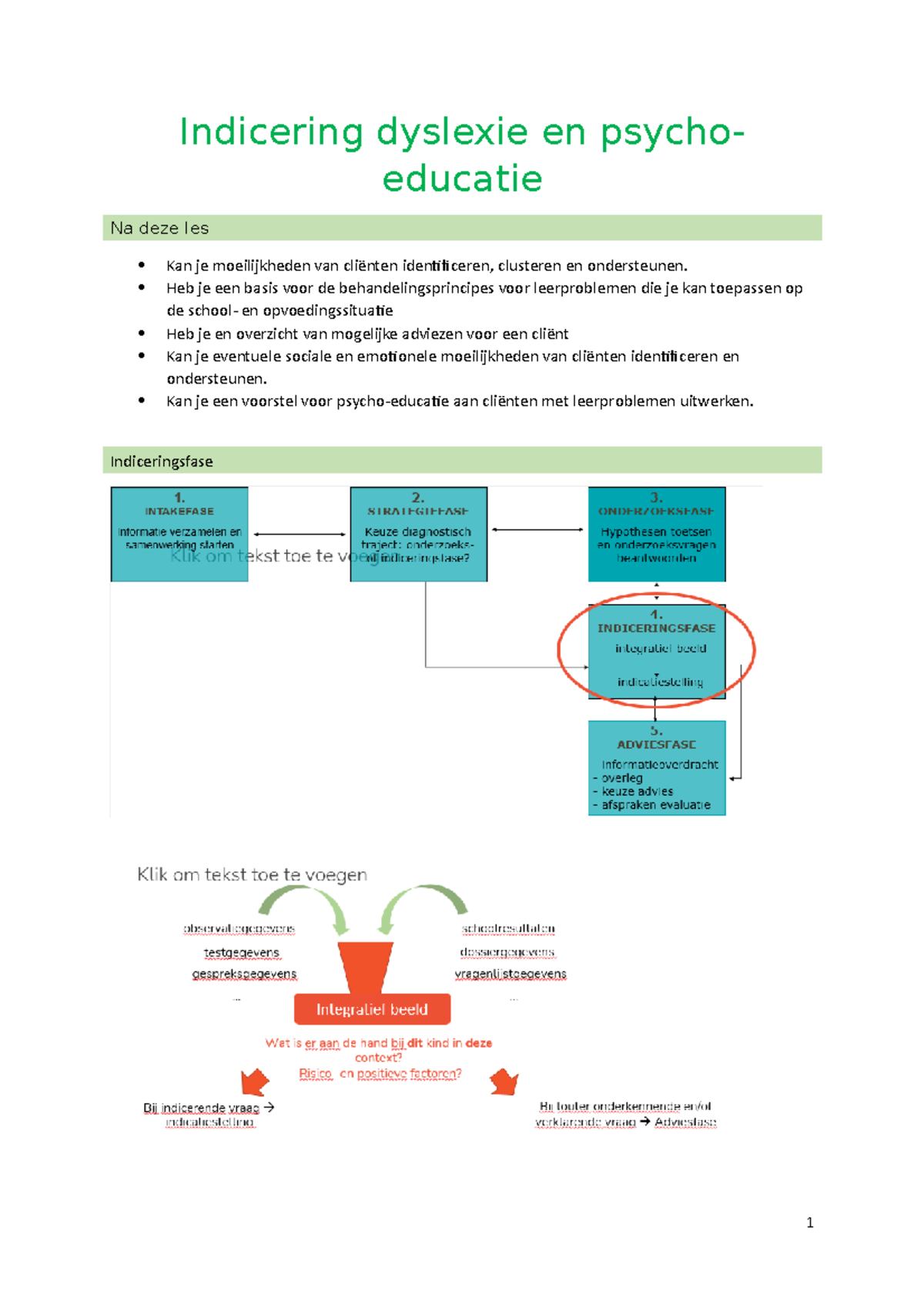 Indicering dyslexie en psycho-educatie - Heb je een basis voor de ...
