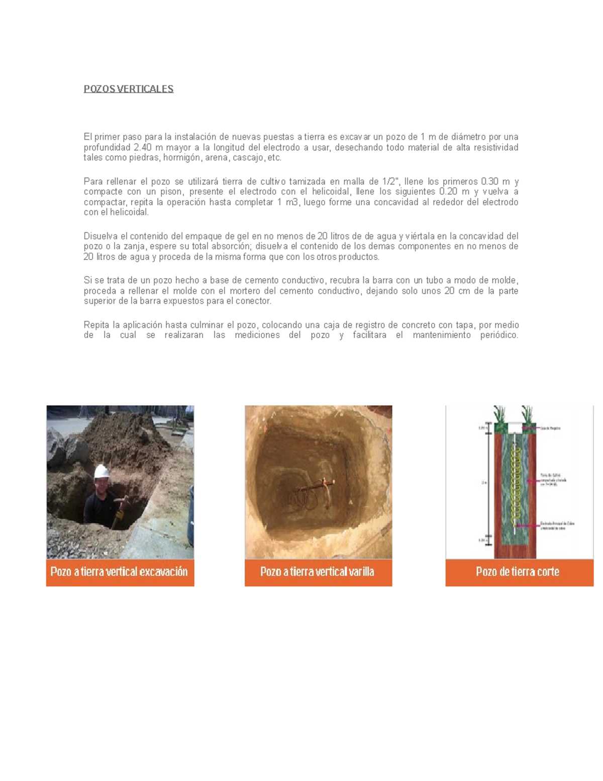 Pozos Verticales - material - POZOS VERTICALES El primer paso para la ...