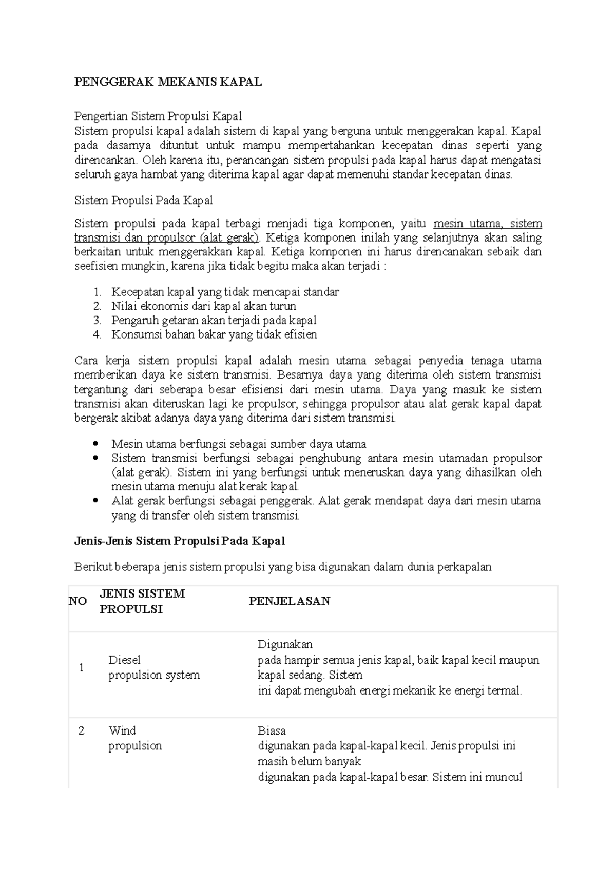 Penggerak Mekanis Kapal - PENGGERAK MEKANIS KAPAL Pengertian Sistem ...