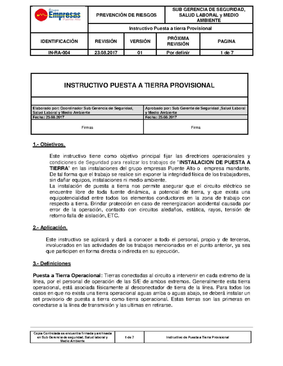 IN-RA-004 Puesta a Tierra Provisionales V - Copia Controlada se ...
