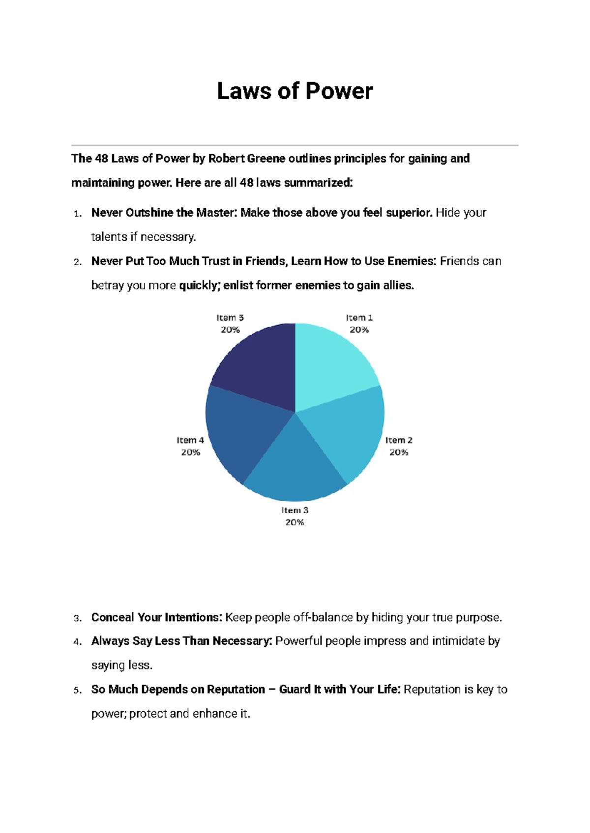 The 48 Laws of Power by Robert Greene outlines principles for gaining ...