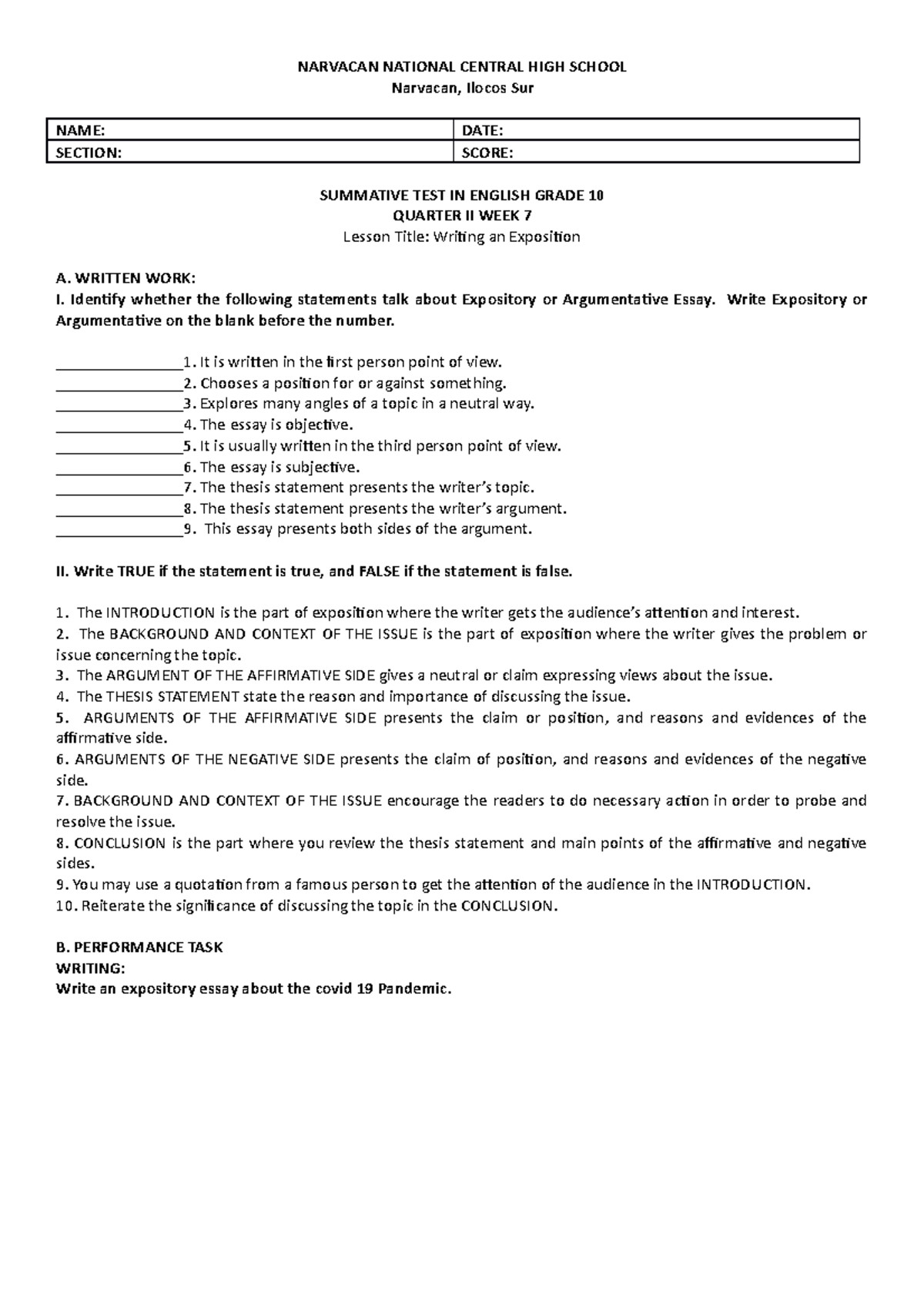 Summative-test-Q2W7 - Summative test worksheet - NARVACAN NATIONAL ...