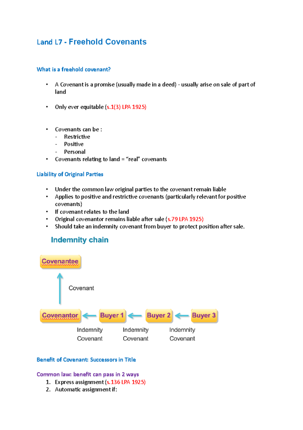 Land L7-Freehold Covenants.docx (Recovered) [Compatibility Mode] - Land ...