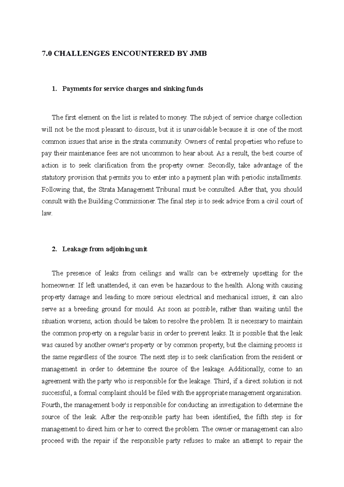 Challenges Encounter - 7 CHALLENGES ENCOUNTERED BY JMB Payments for ...