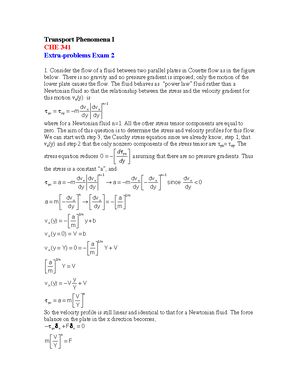 Final Exam Solutions Fall 2011 - Final Exam Transport Phenomena 1 ...