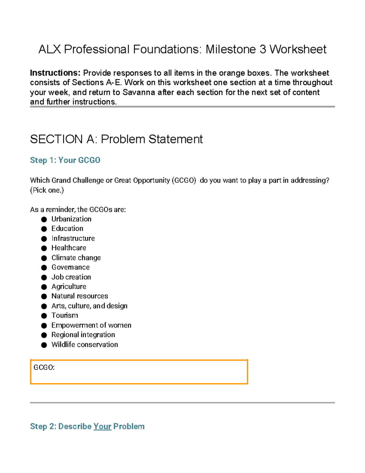 Copy of Copy of Milestone # 3 Worksheet - Cohort 3 - ALX Professional ...