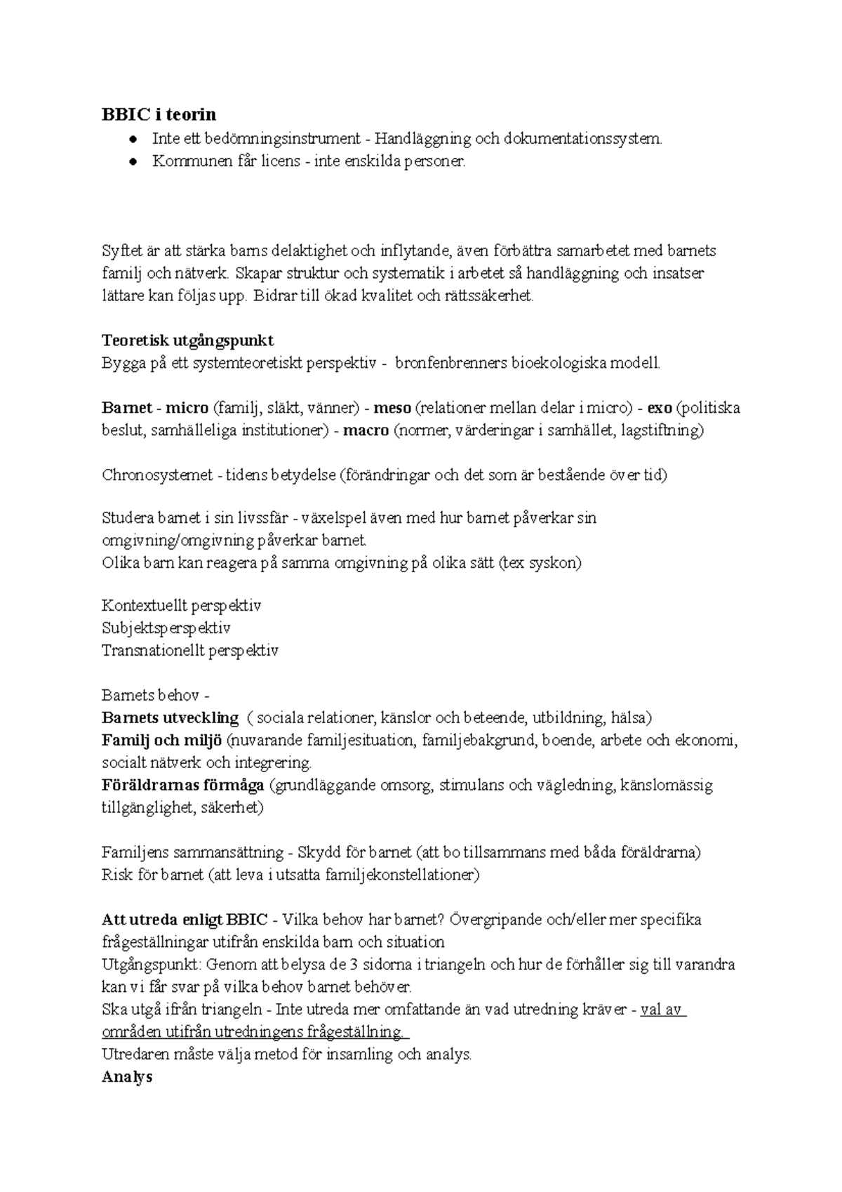 BBIC - BBIC - BBIC i teorin Inte ett bedömningsinstrument ...