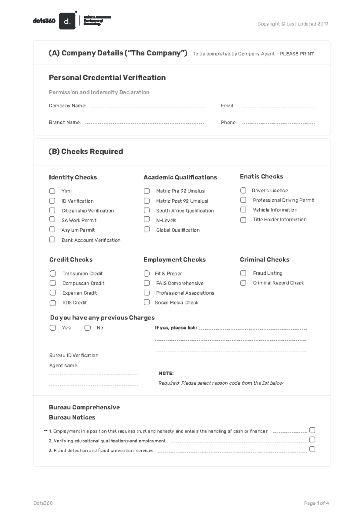 Dots 360 Consent Form v4 - (A) Company Details (“The Company”) To be ...