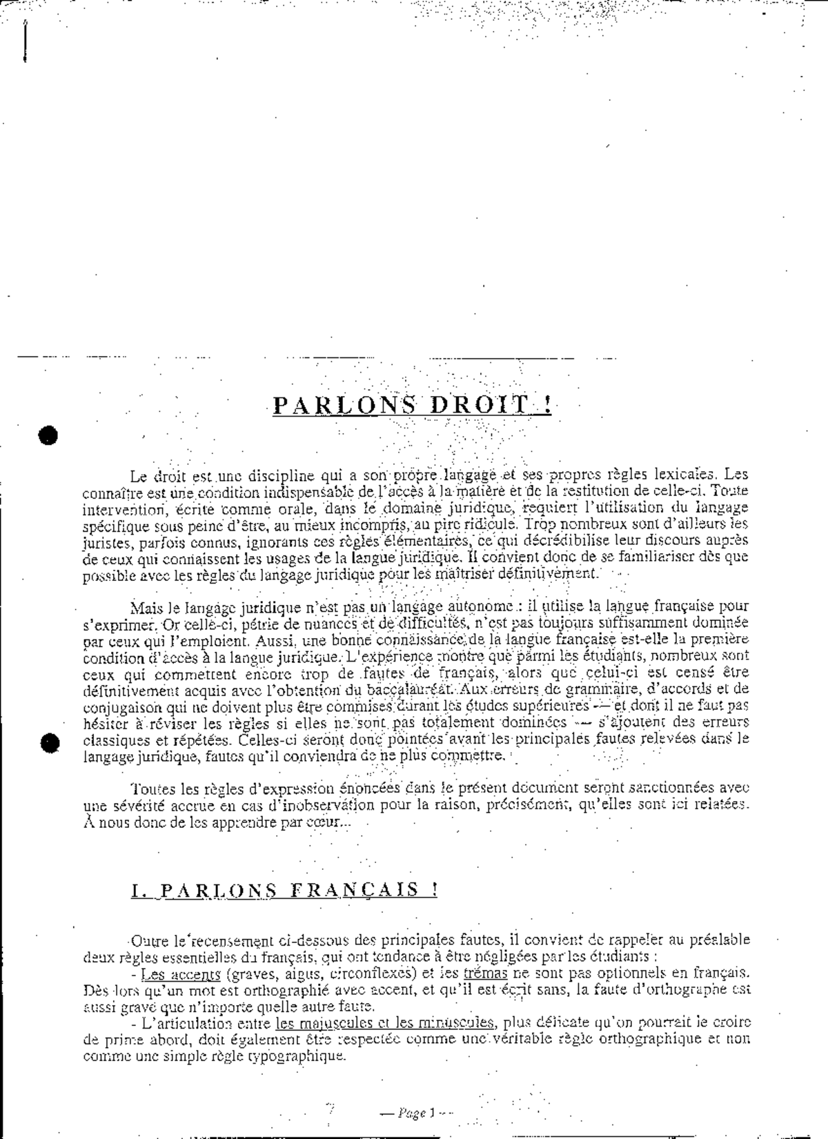 Parlons fran Ã§ais, parlons droit-1. Ph Malaurie - Français général ...