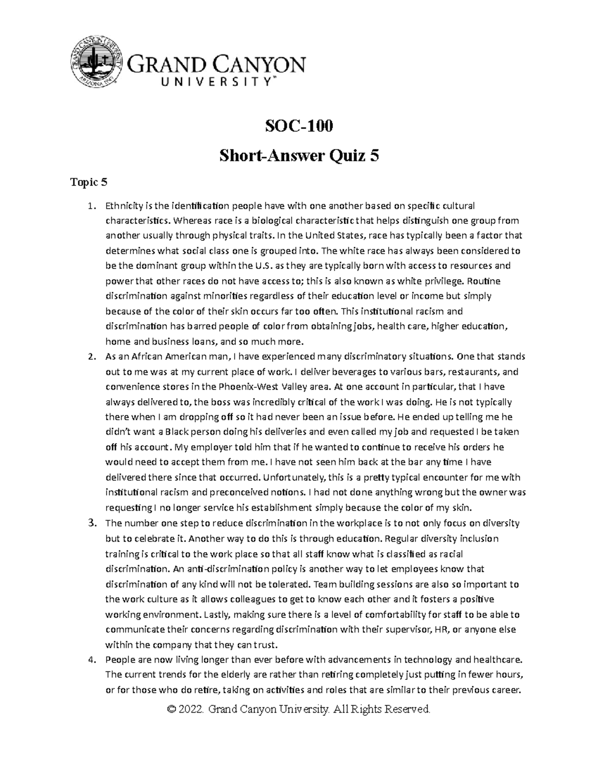 SOC-100.Short-Answer Quiz 5 - SOC- Short-Answer Quiz 5 Topic 5 ...