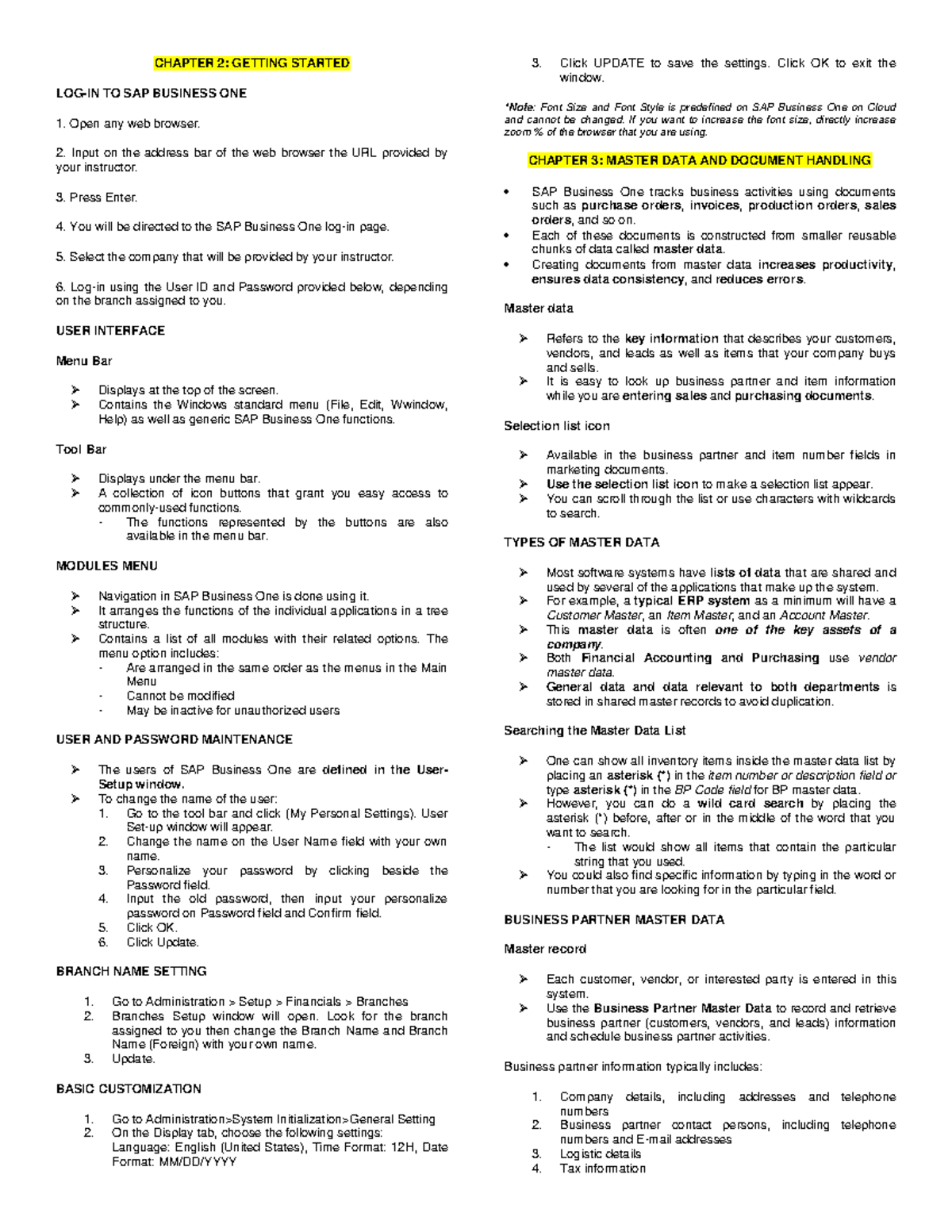 SAP-Midterm-Notes - This is for tha abm students - CHAPTER 2: GETTING ...