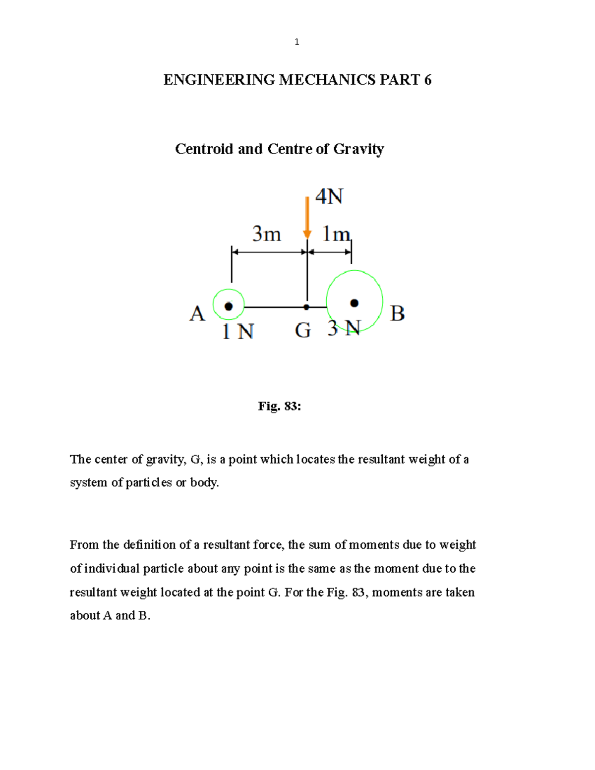 Engineering Mechanics PART 6 - ENGINEERING MECHANICS PART 6 Centroid ...