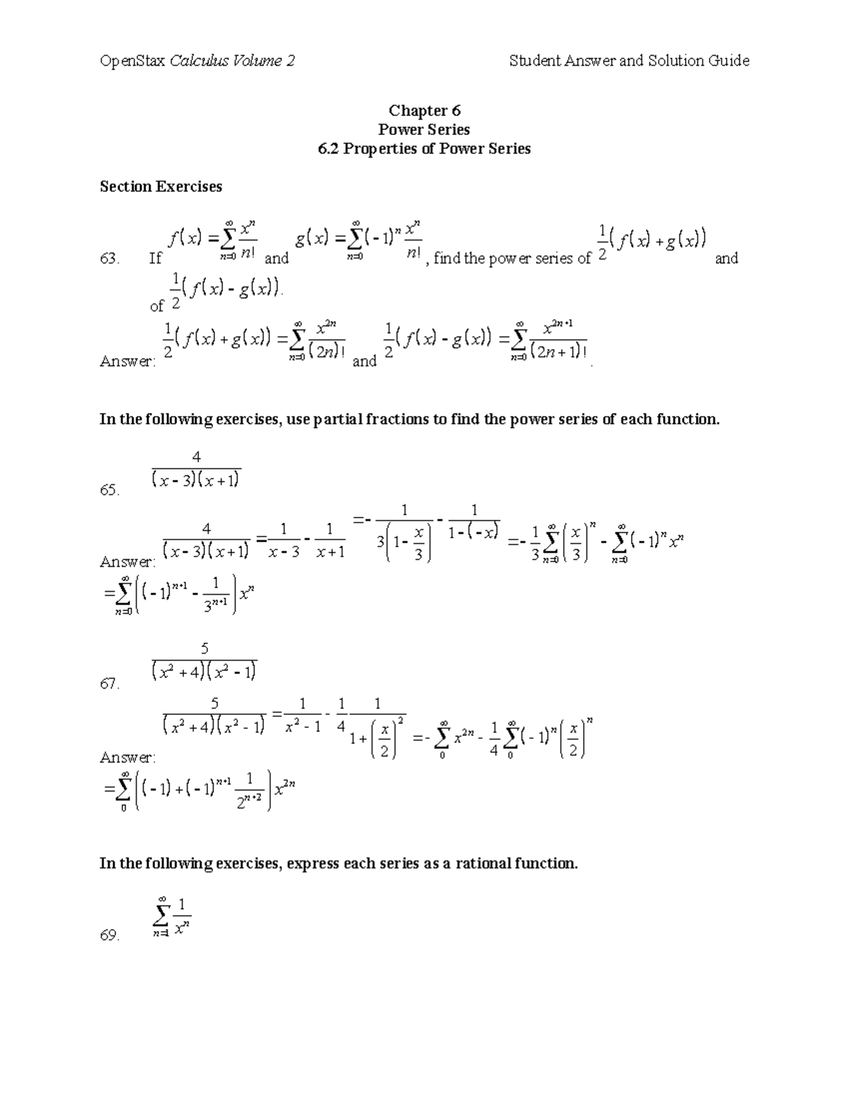 Calculus Volume 2 SASG 06 02 Chapter 6 Power Series 6 Properties Of