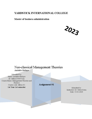 MTP Assignment 02 - Yardstick International College Masters of Business ...