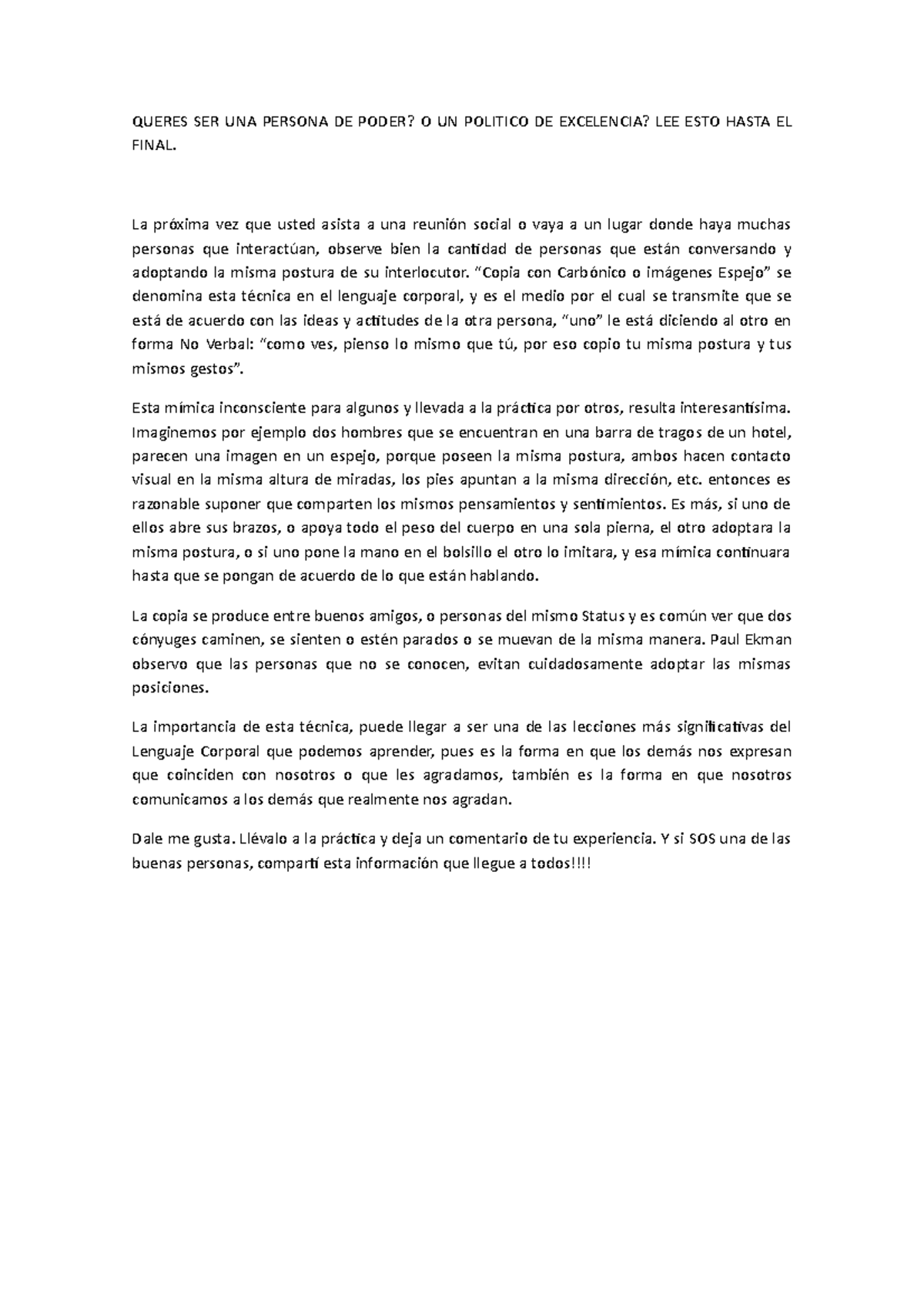 Queres SER UNA Persona DE Poder LC - History - UI - Studocu