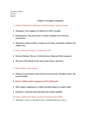 Chapter 9 & 11 Reading Assignment - Kyreanna Griffen 10/29/22 Chapter 9 ...