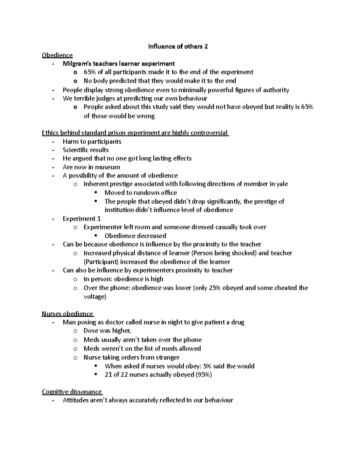Psych Web Module 12 and textbook chapter 10- Influence of others 2 ...