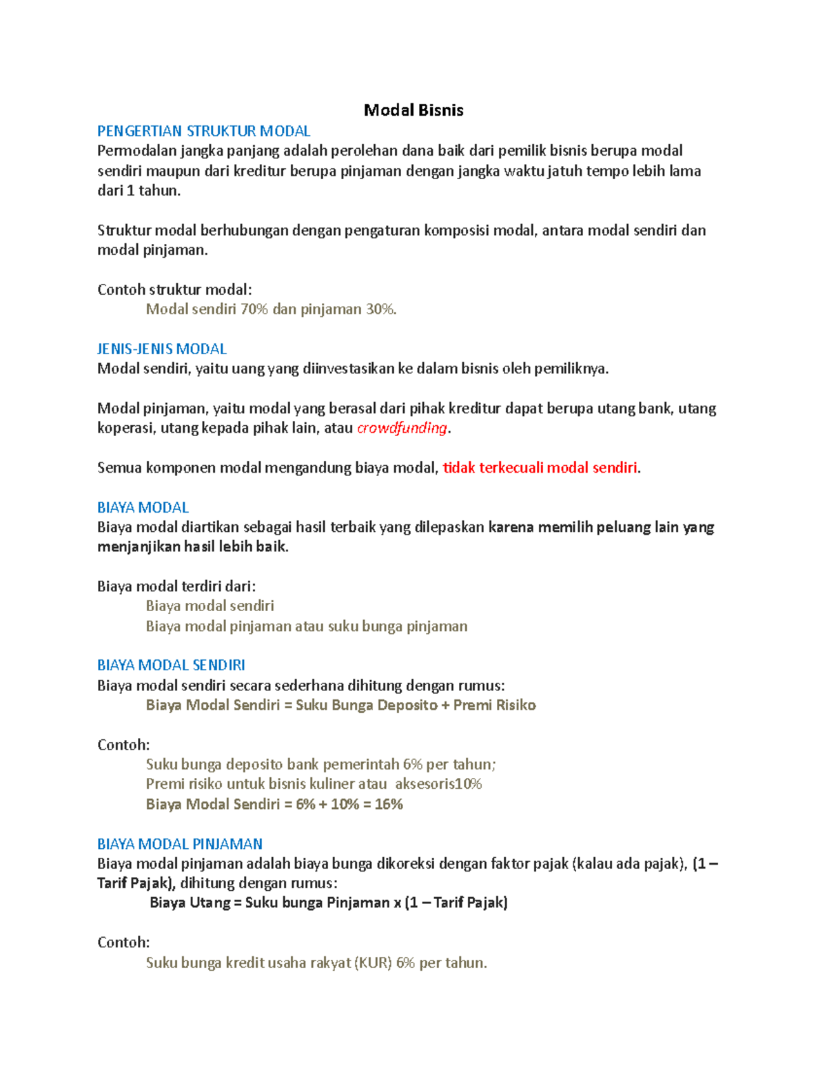 Modal Bisnis - Modal Bisnis PENGERTIAN STRUKTUR MODAL Permodalan jangka ...