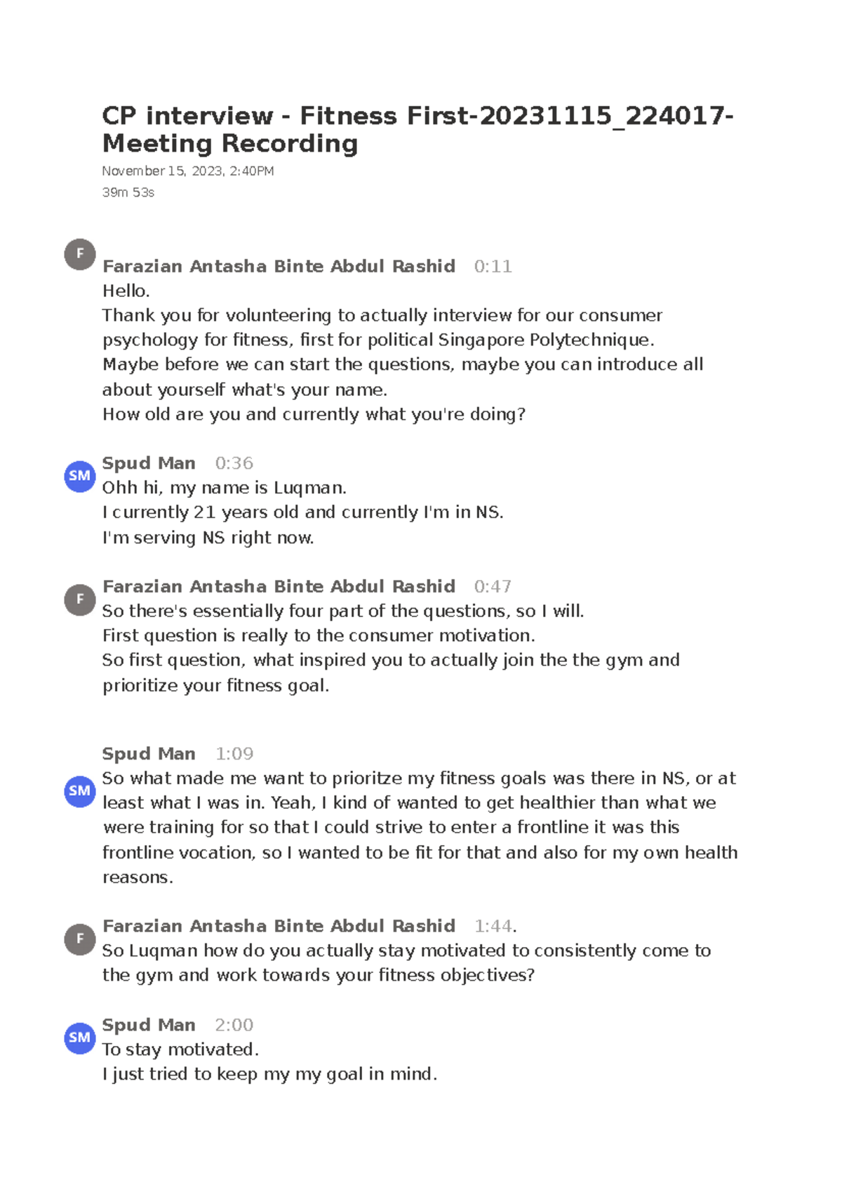 CP interview - Fitness First - CP interview - Fitness First-20231115 ...