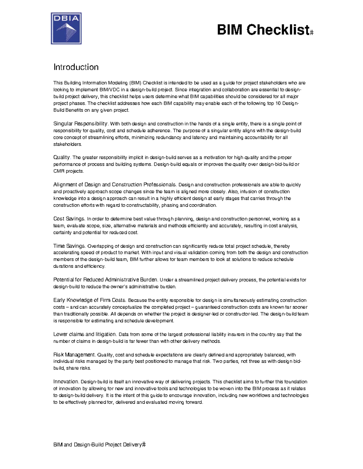 BIMChecklist - BIm Checklist for course - BIM Checklist BIM and Design ...