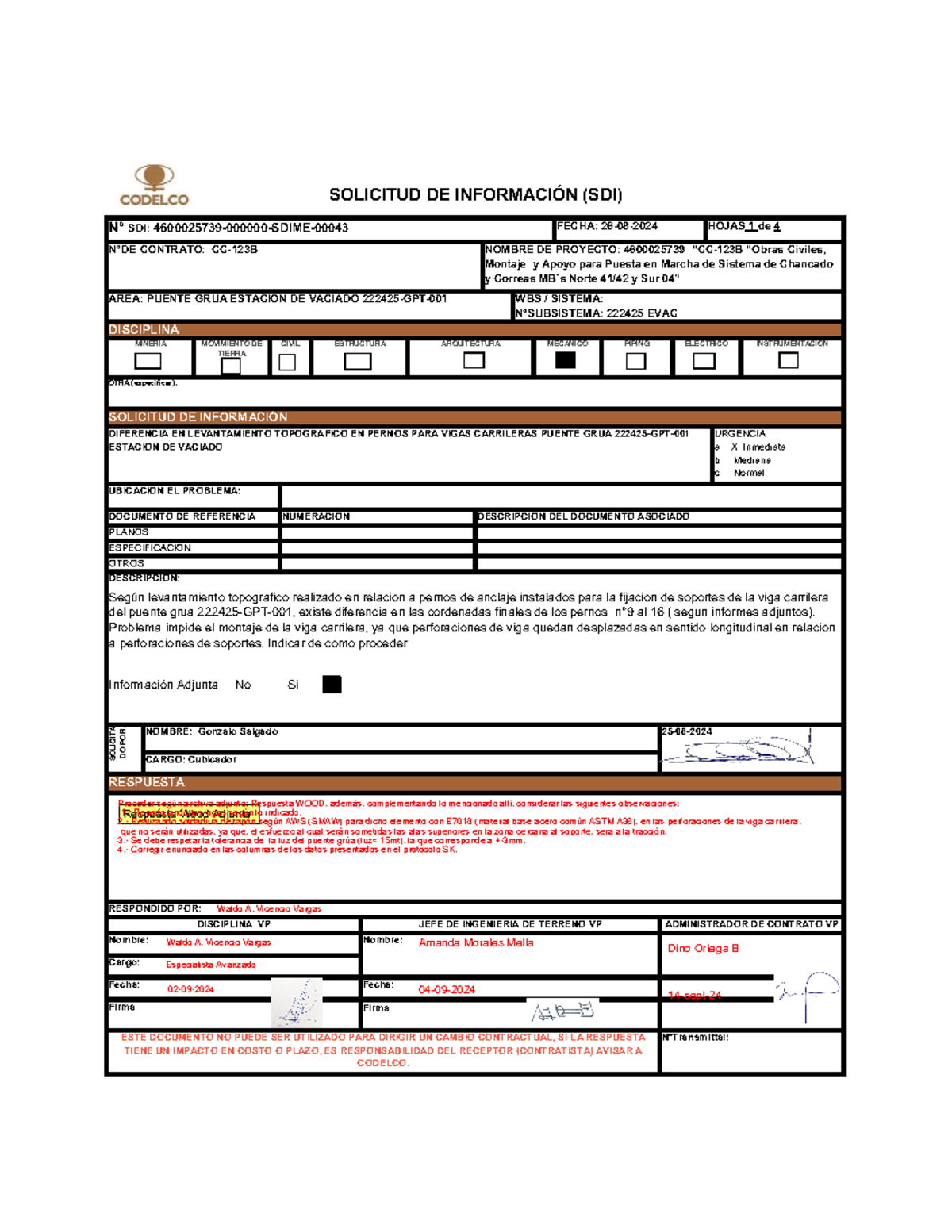 4600025739 000000 Sdime 00043 - INSTRUMENTACIÓN Fecha: Firma ...