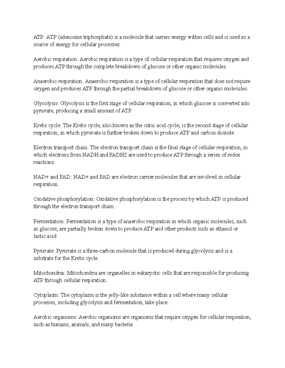 Untitled document (25) - ATP: ATP (adenosine triphosphate) is a ...