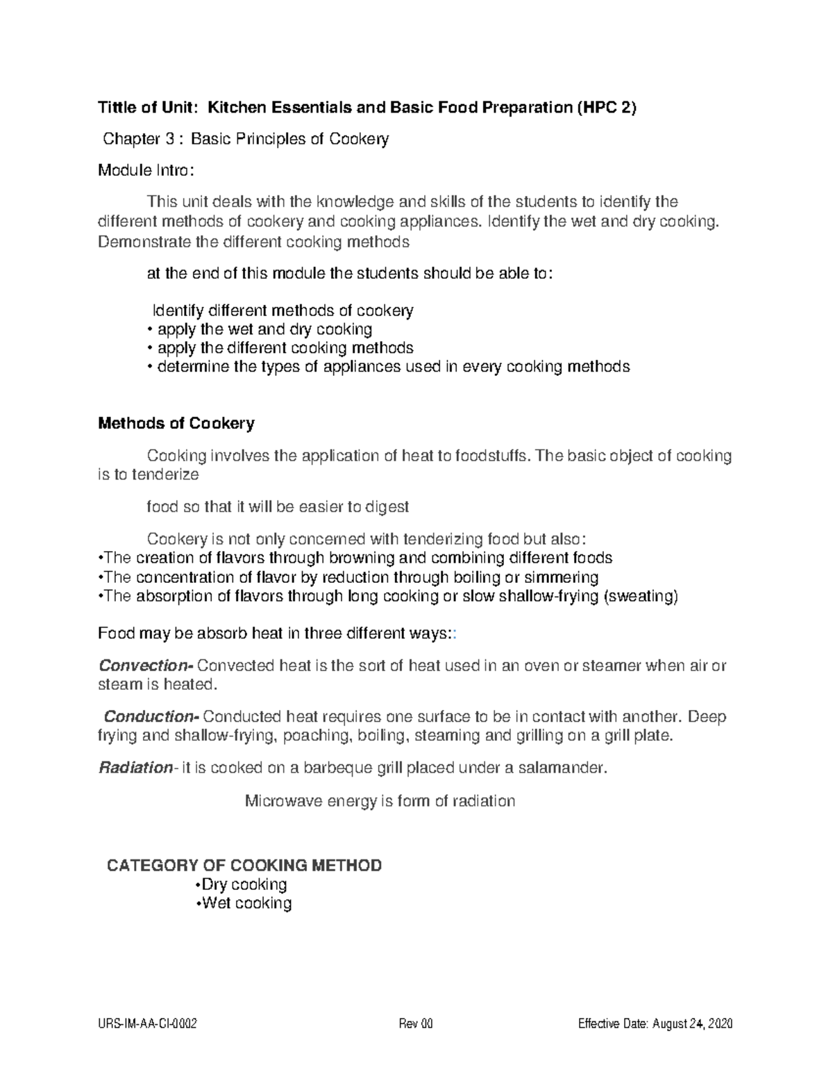 HPC-2-Unit-3 Module-7-methods-of-cookery for-google-classroom - Tittle ...